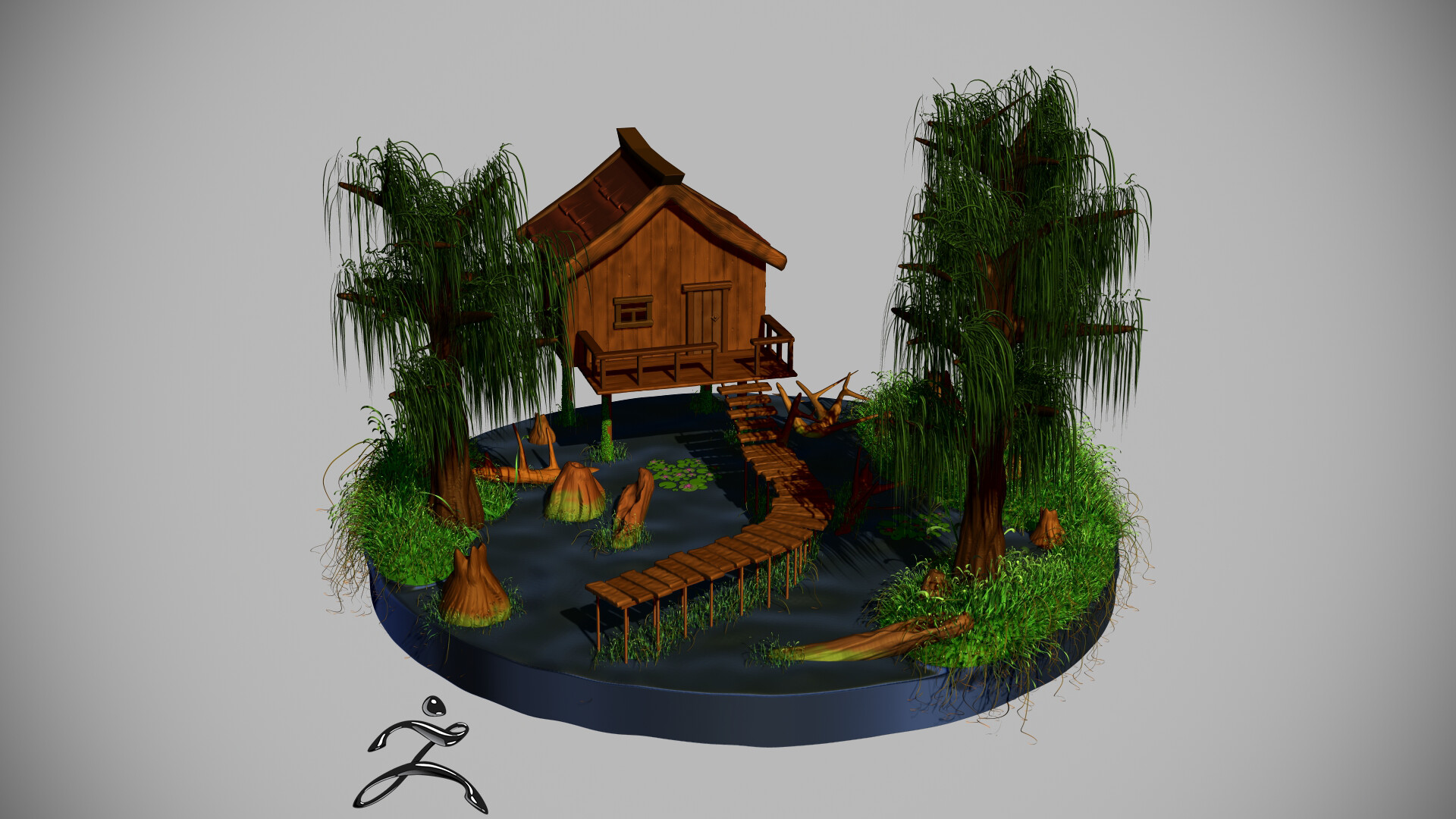 ArtStation - Swamp Shack