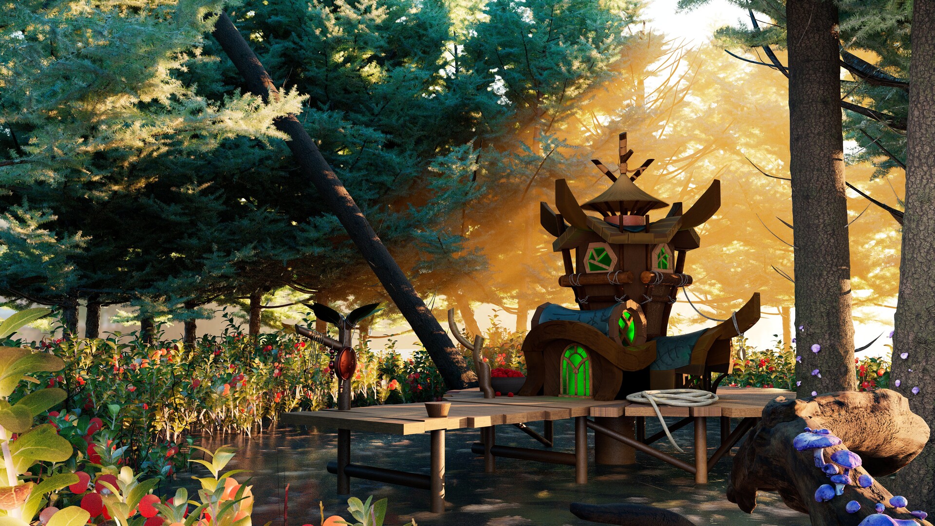 ArtStation - 3d swamp environment.