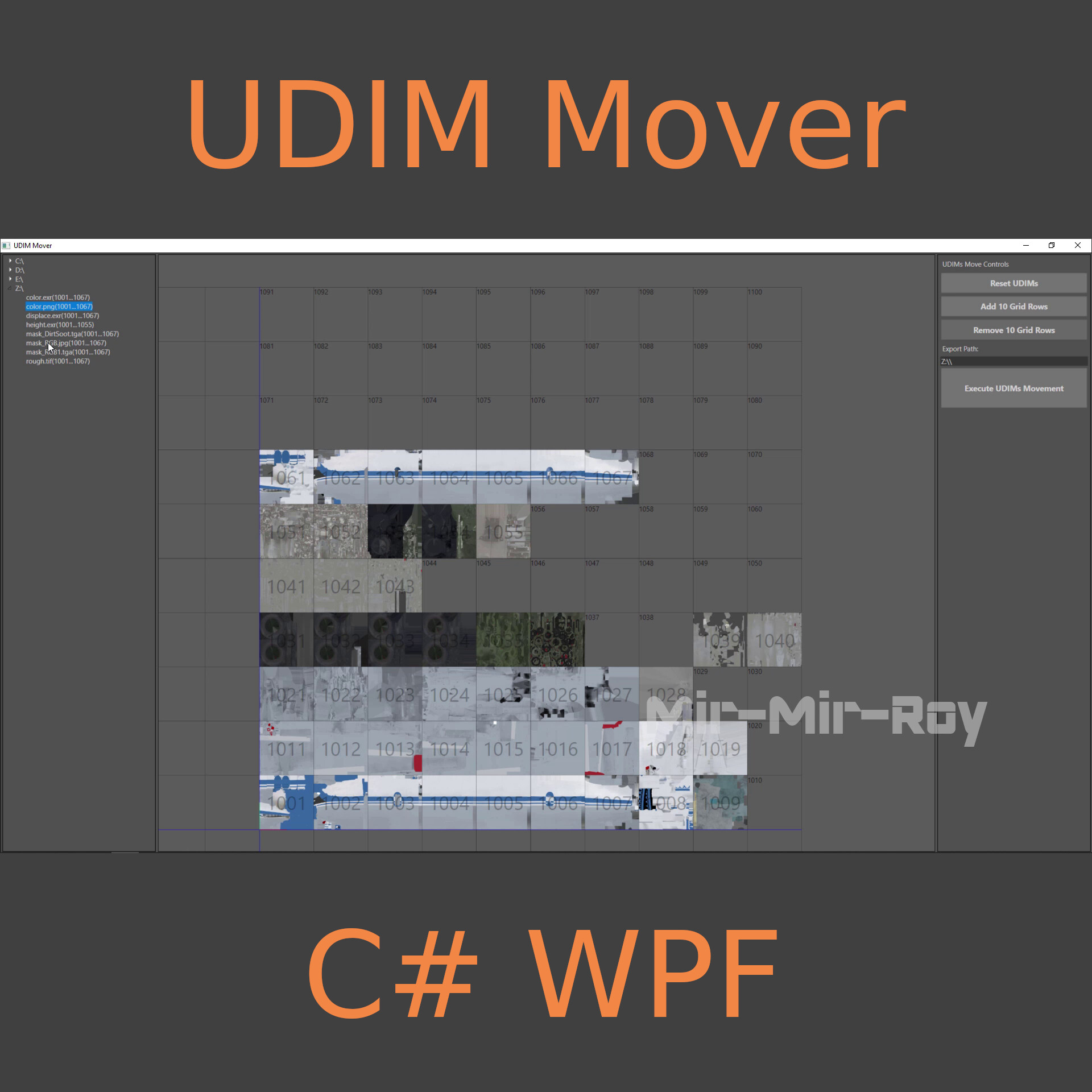 ArtStation - UDIM Mover C# WPF Program