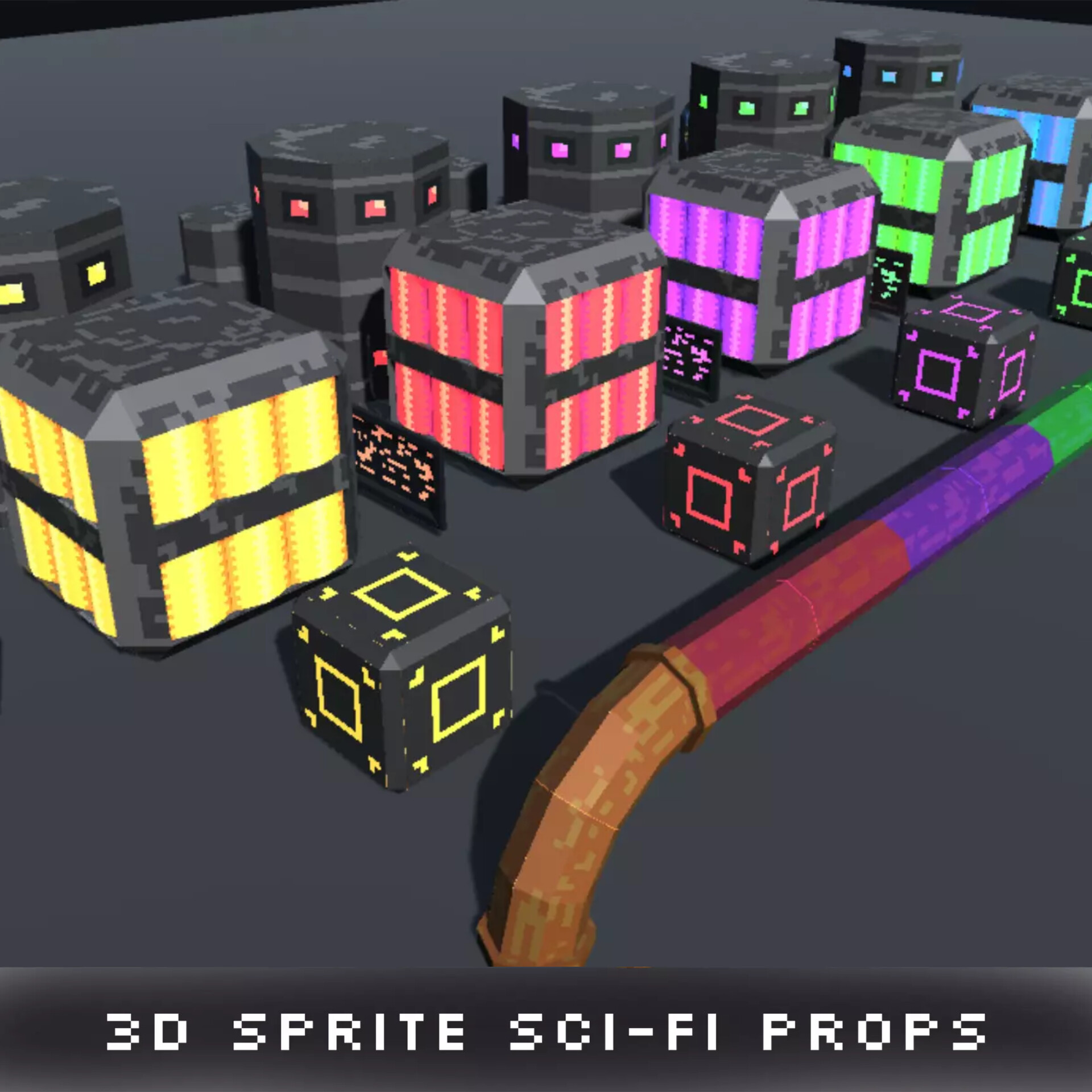 ArtStation - Pixel styled 3D models