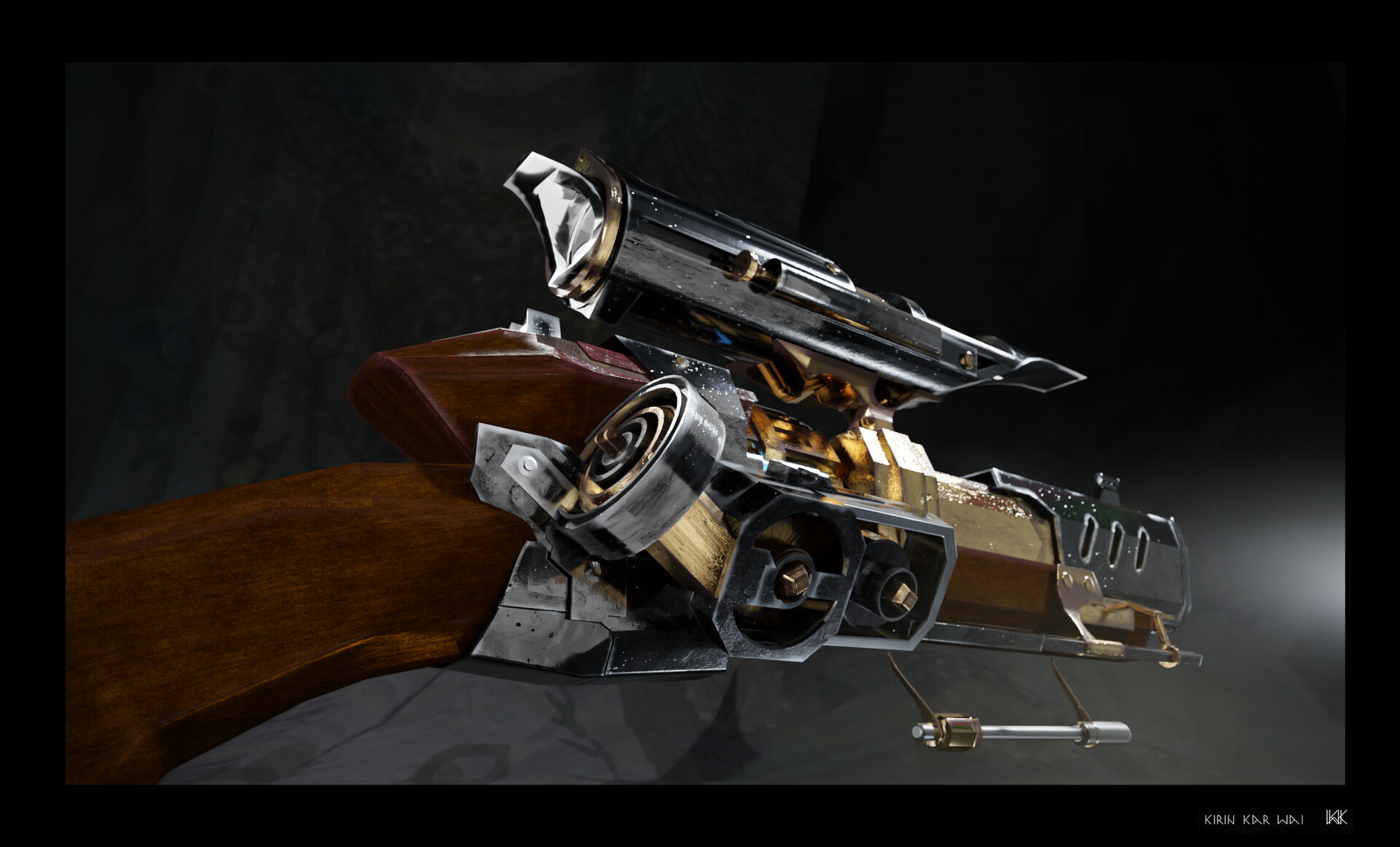 ArtStation - Dishonored Gun Study - Arkane - Prop, Weapon, Model