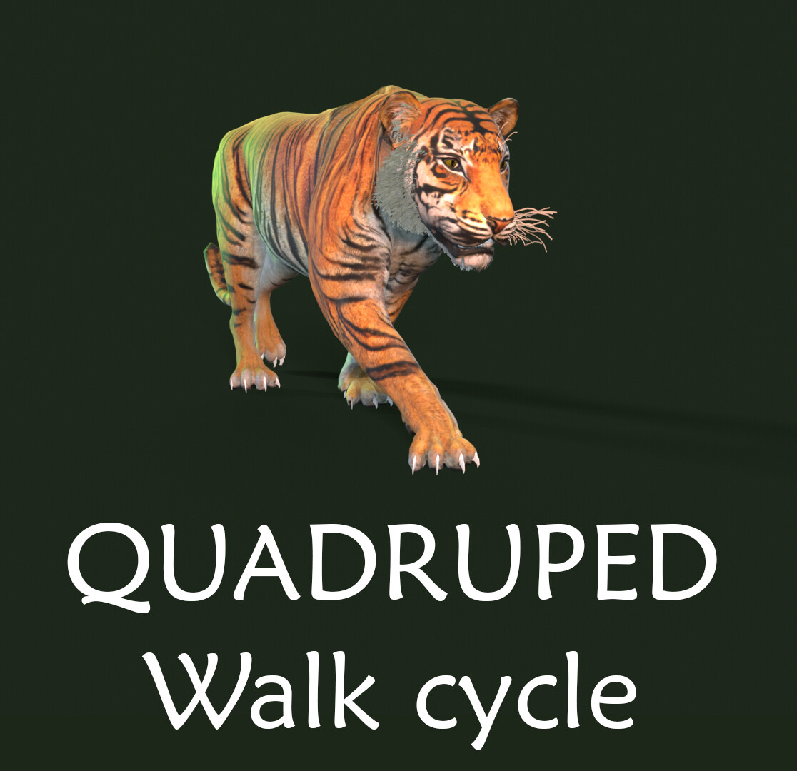 ArtStation - Tiger Walk Cycle