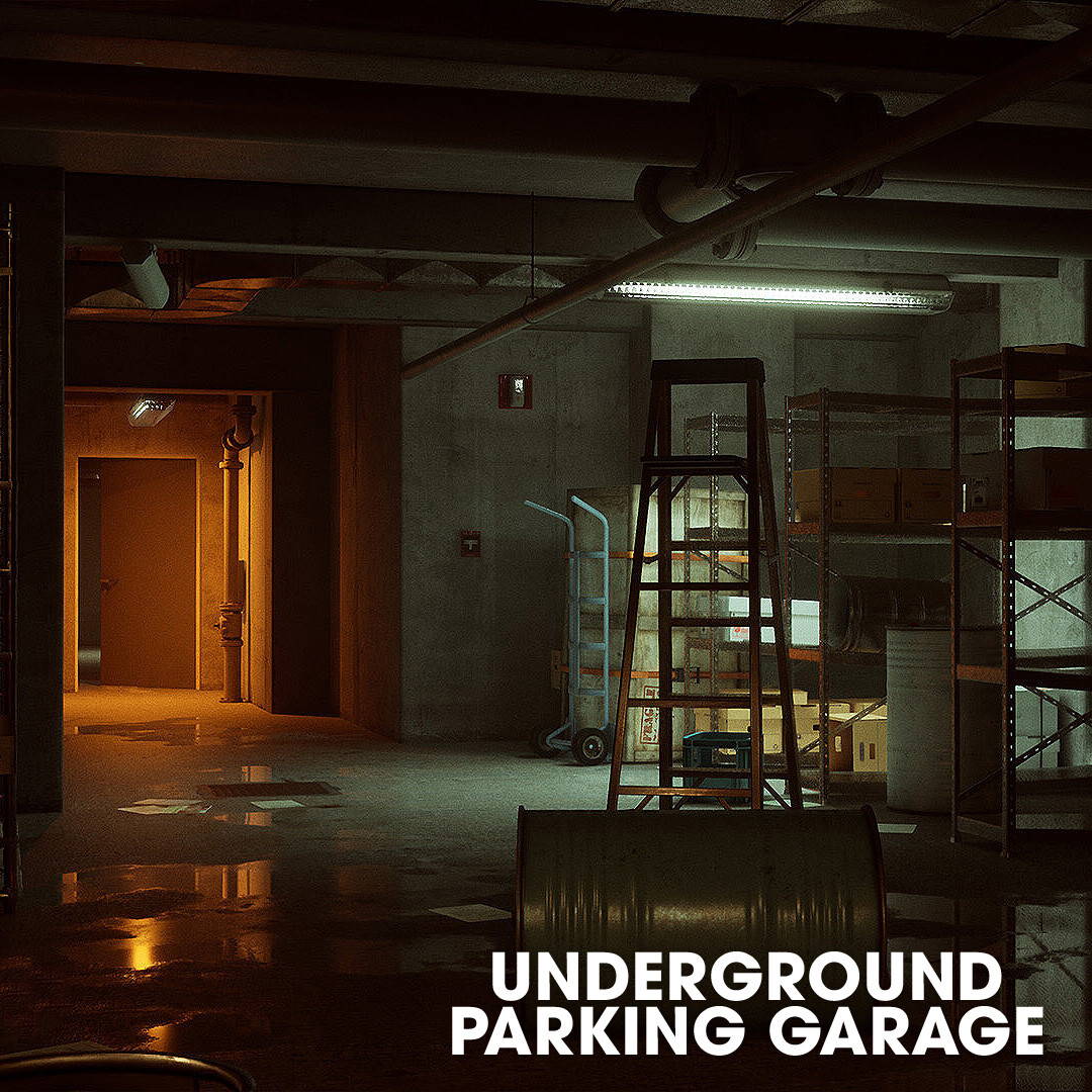 ArtStation - Underground Parking Garage & Hallways
