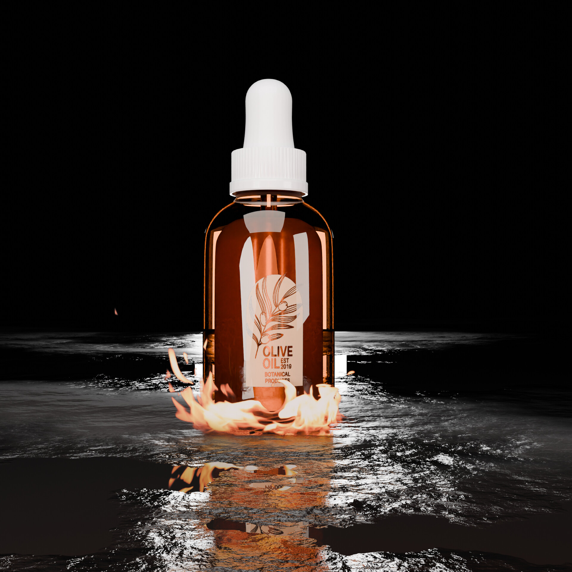 ArtStation - oil bottle