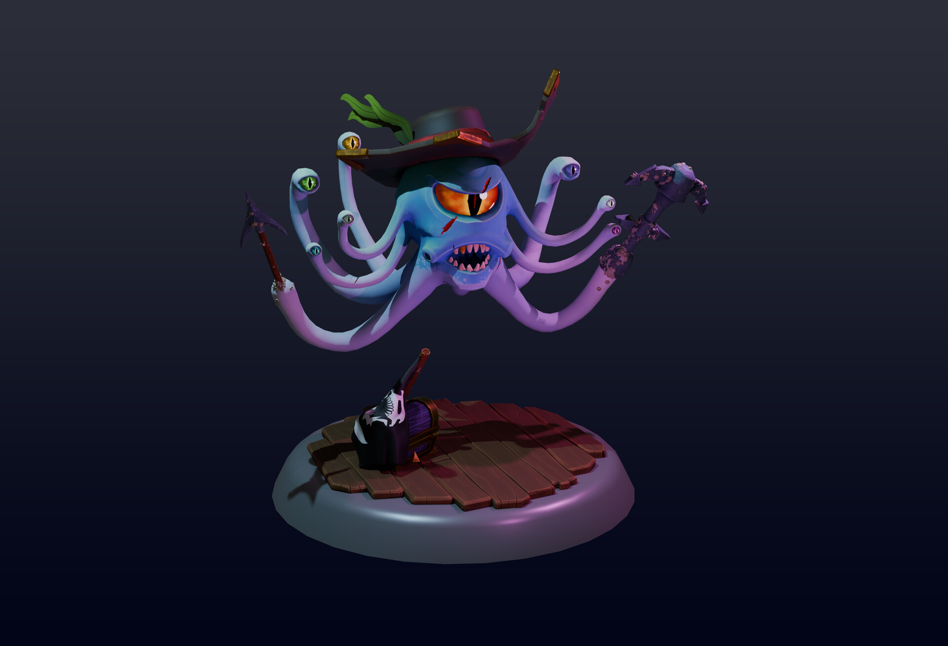 ArtStation - Stylized Pirate Beholder (Sea of Thieves inspired)