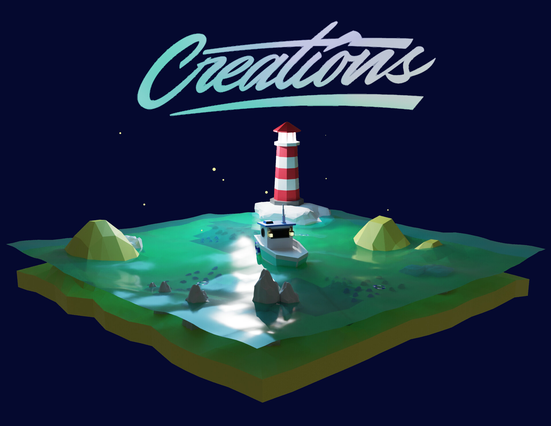 ArtStation - Creation of low poly style 3d scenery