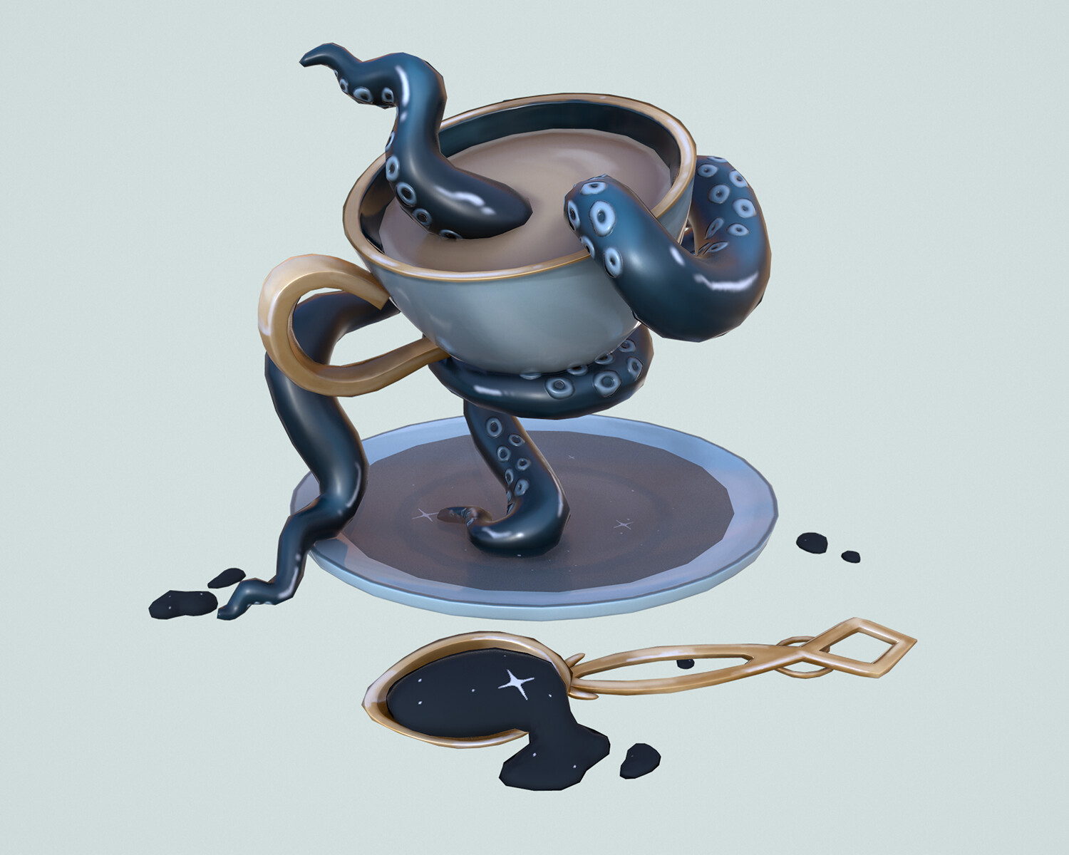 ArtStation - Creepy teacups - The tea is fine