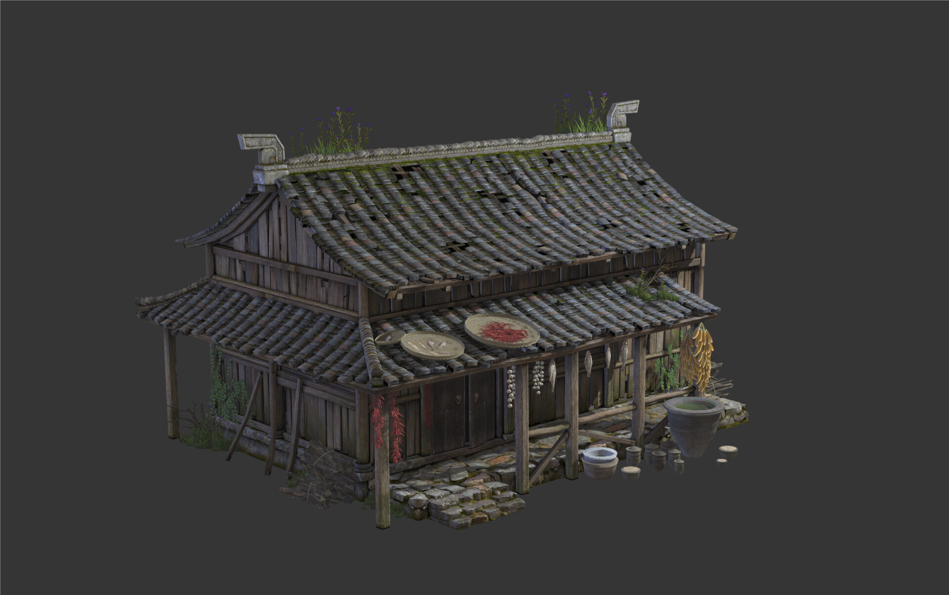 ArtStation - Traditional Rural House 3D Model - Detailed and Realistic