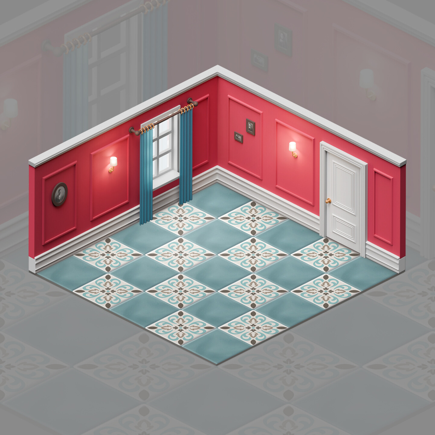 ArtStation - Isometric Game Room