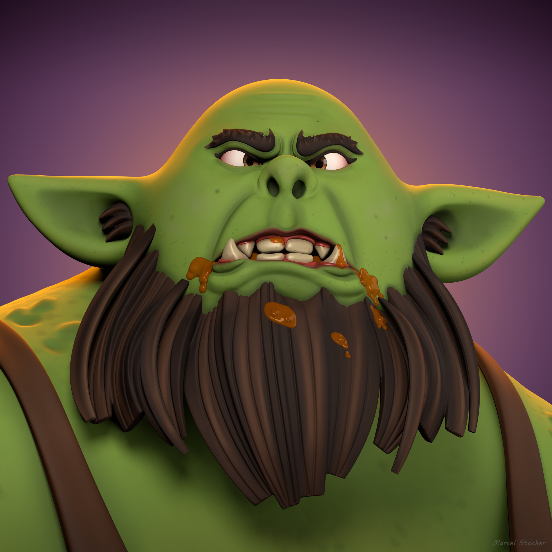 ArtStation - "Yummy Yummy, Orc wants honey"