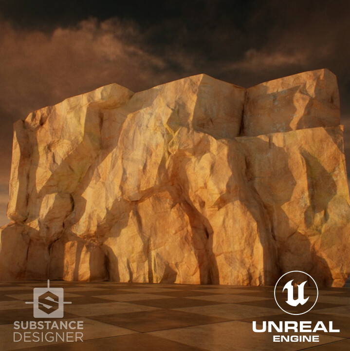 ArtStation - [BERGs ROCK] - 3D Asset | Substance Design Material