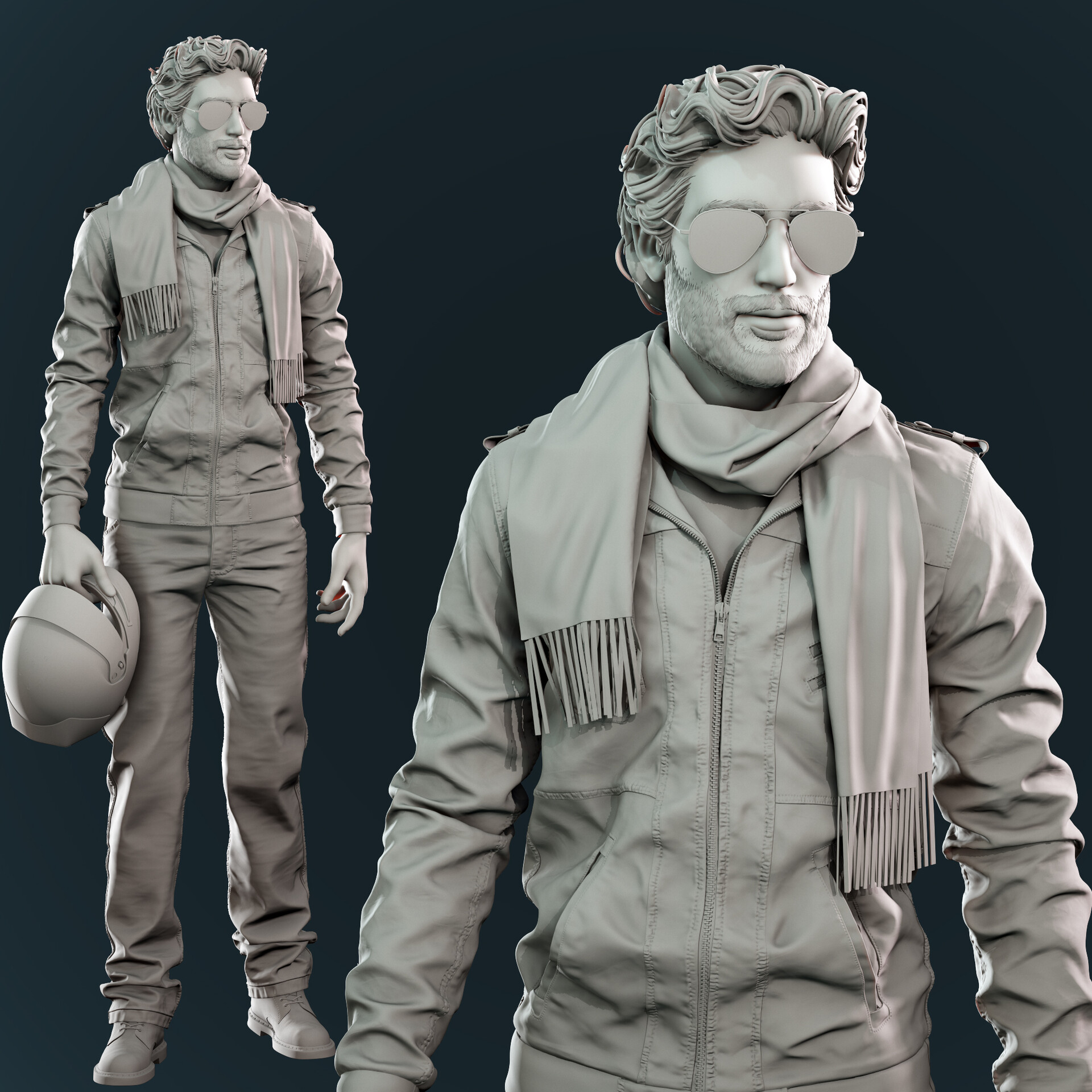 ArtStation - Biker Character !!! (HighPoly)