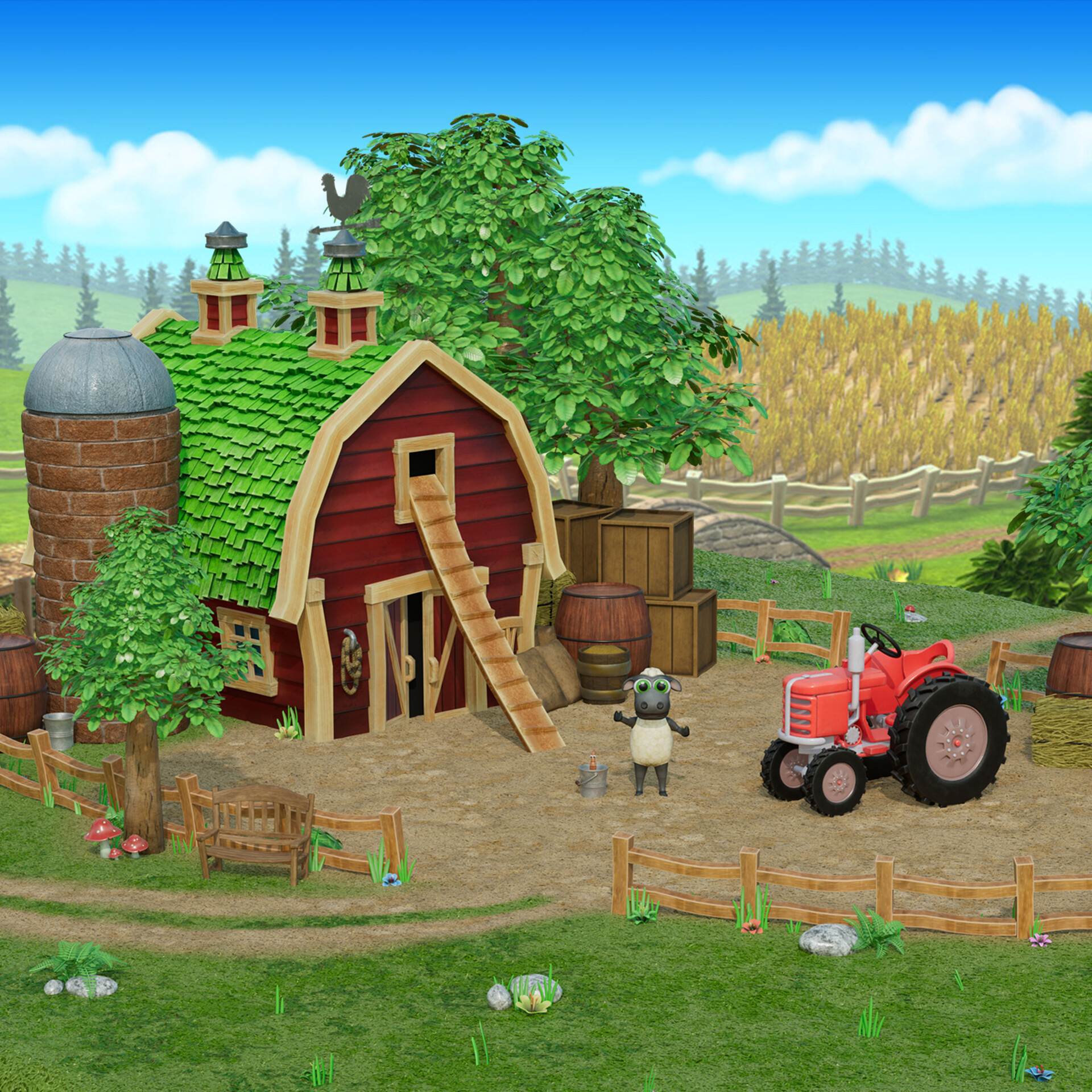 ArtStation - Stylized 3D Farm Environment