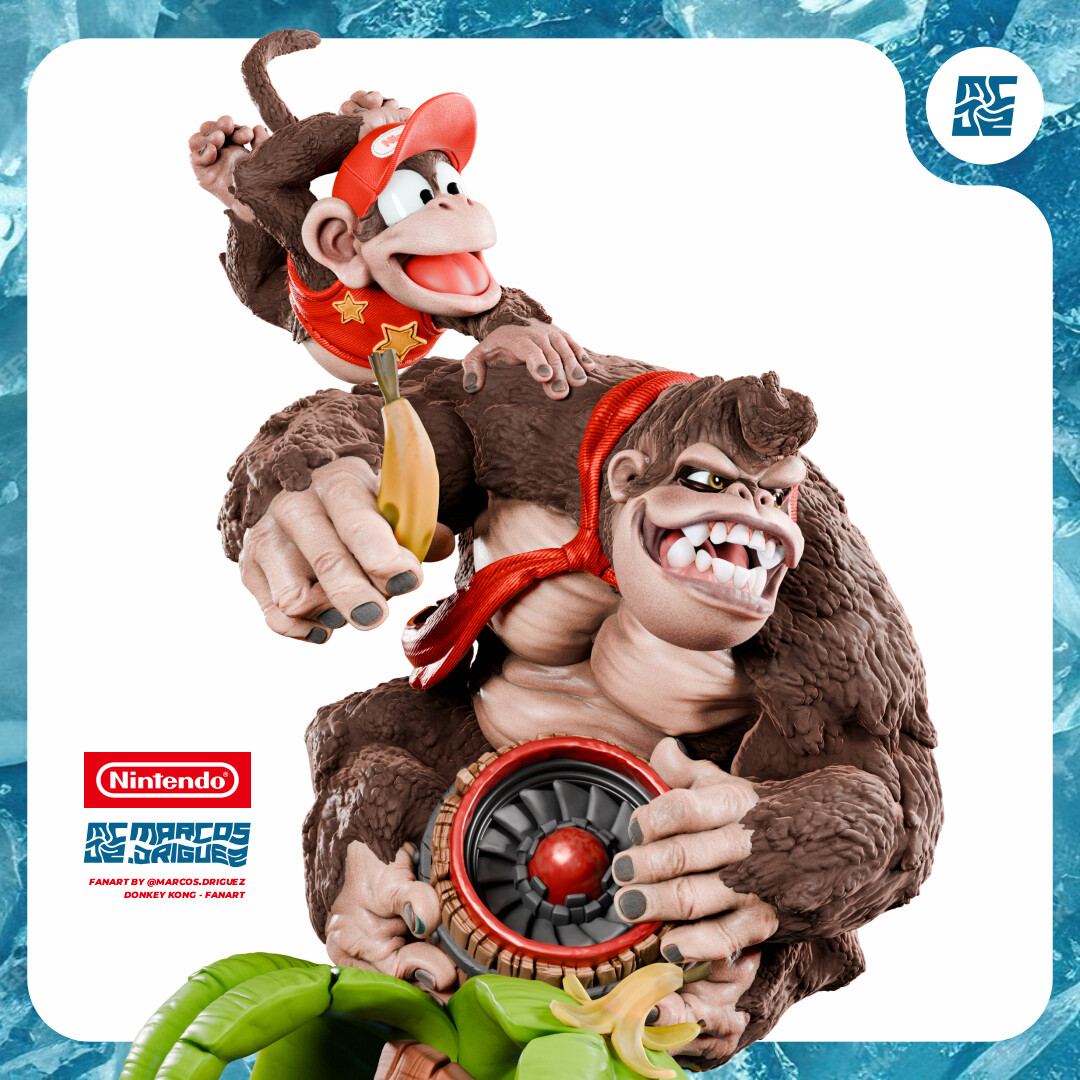 ArtStation - Donkey Kong & Diddy Kong, Tropical Freeze - Fanart