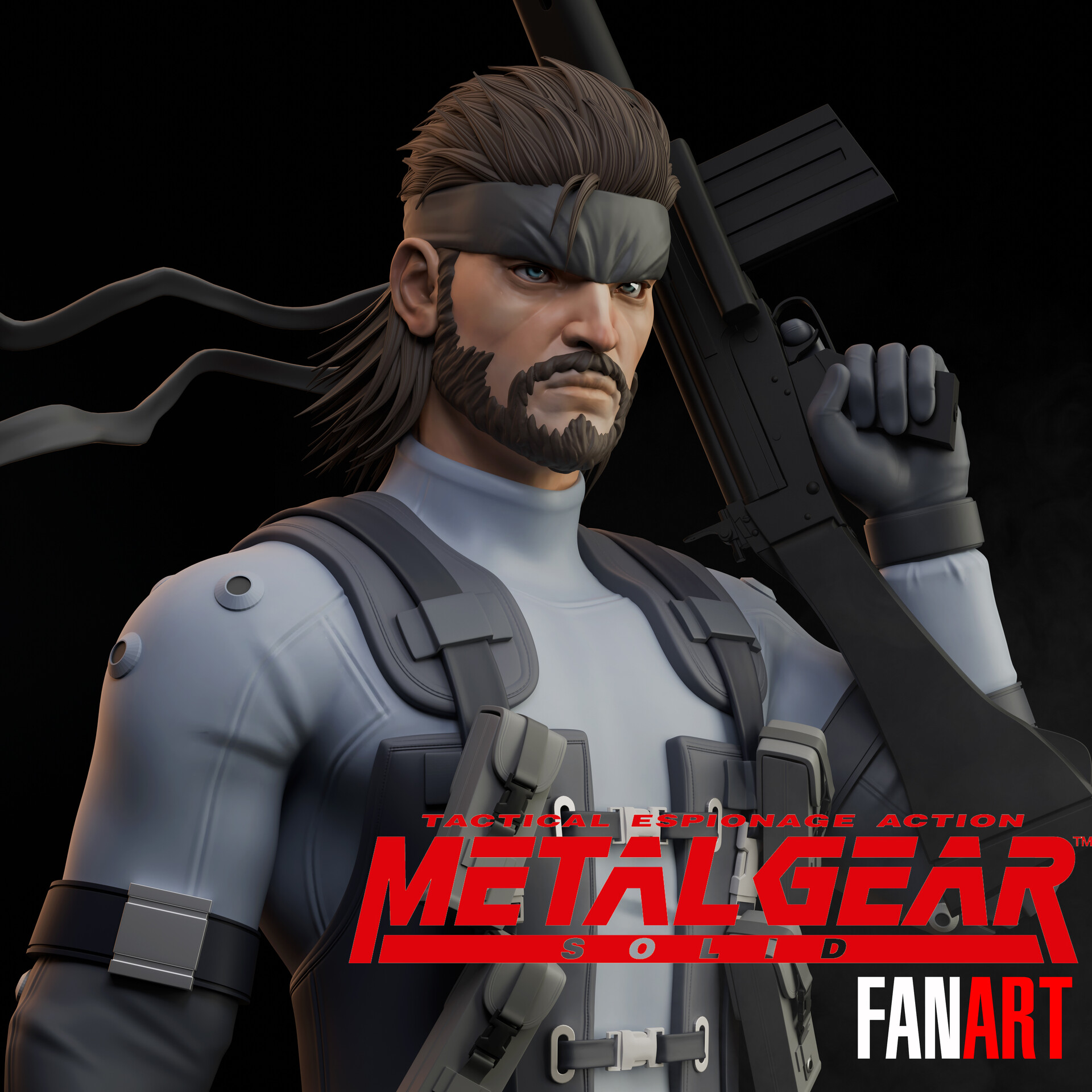 ArtStation - Solid Snake - Metal Gear Fanart