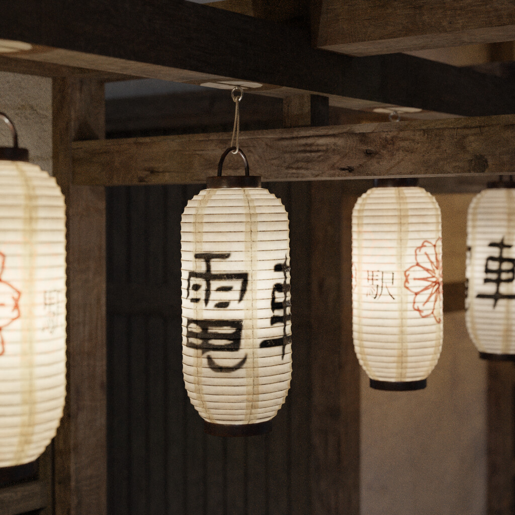 ArtStation - Japanese Paper Lanterns