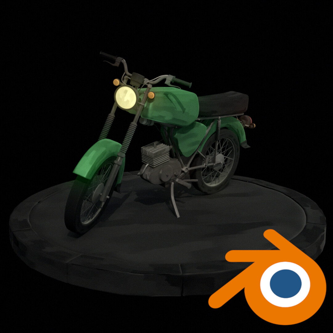 ArtStation - Brushstroke Motorcycle - Made in Blender (Normal Maps ...
