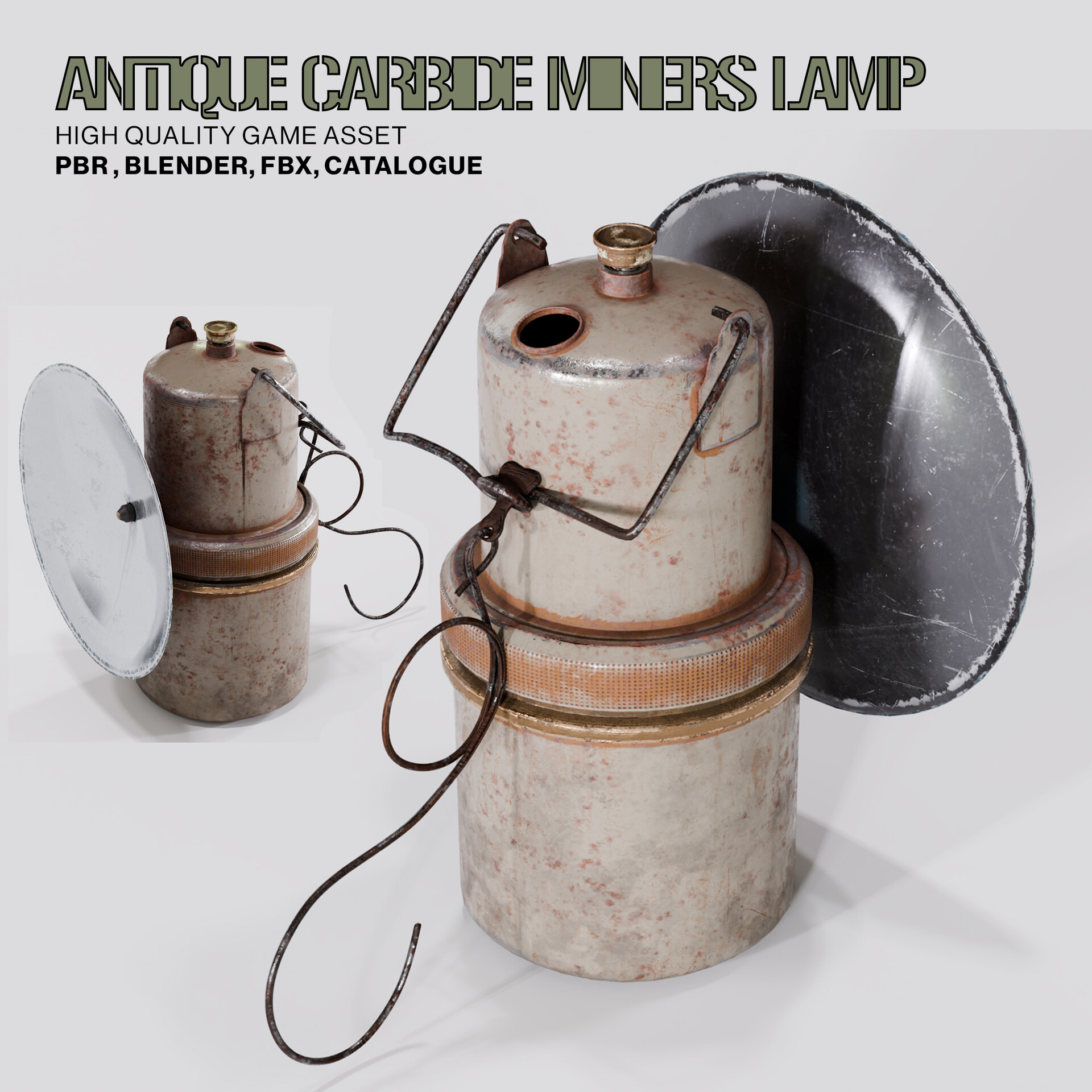 ArtStation - Antique Carbide Miners Lamp
