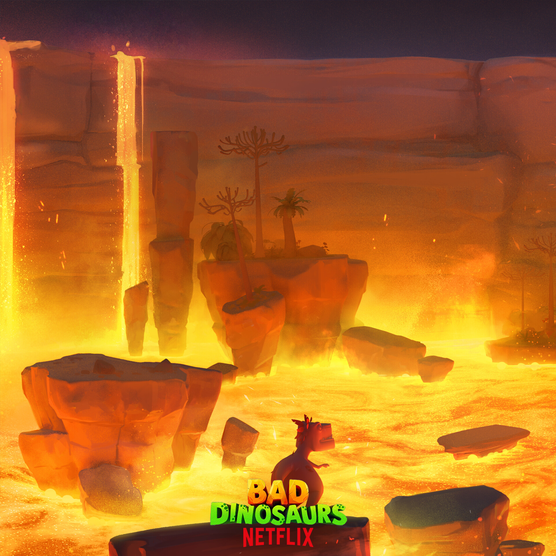 ArtStation - Bad Dinos. Lava Areas