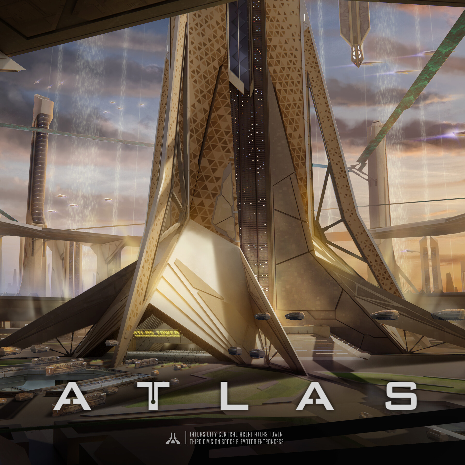 ArtStation - ATLAS CITY - Part Two 【Main Tower】 GGAC in 2022