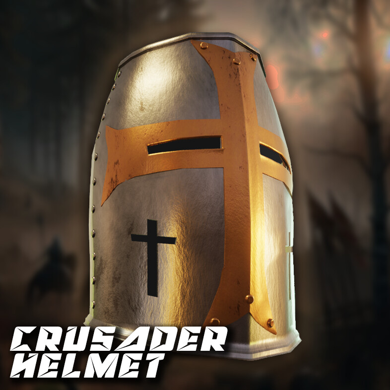 ArtStation - Crusader Helmet (Low Poly)