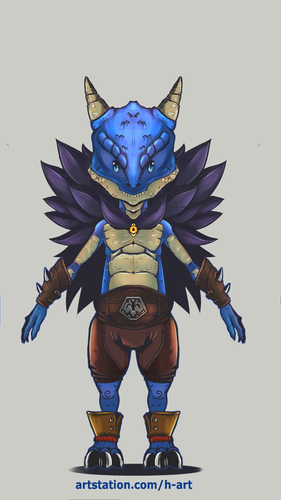 ArtStation - Humanoid dragon character-SCULPT