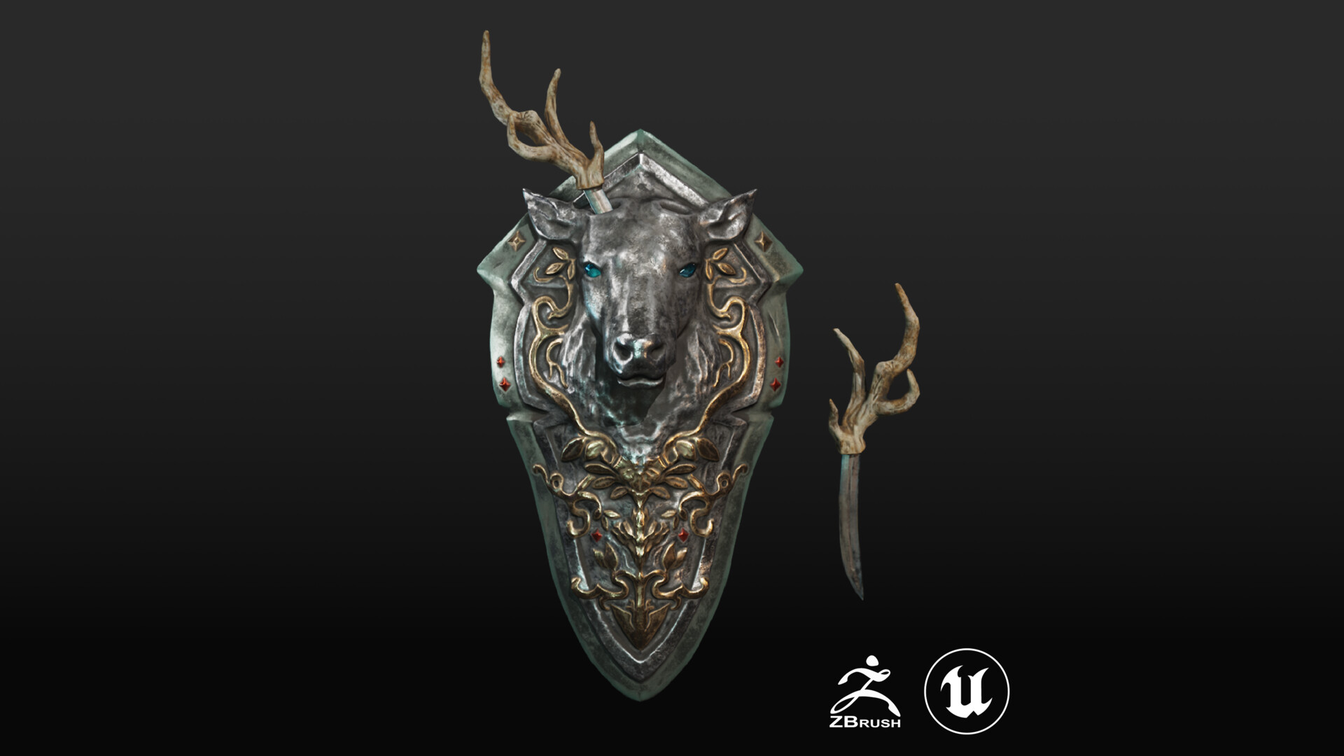 ArtStation - Prop: "The Summer Court" Battle Shield