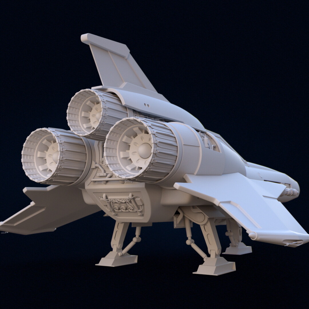 ArtStation - BSG - Colonial Viper Mark 2 || Modeling WIP #1