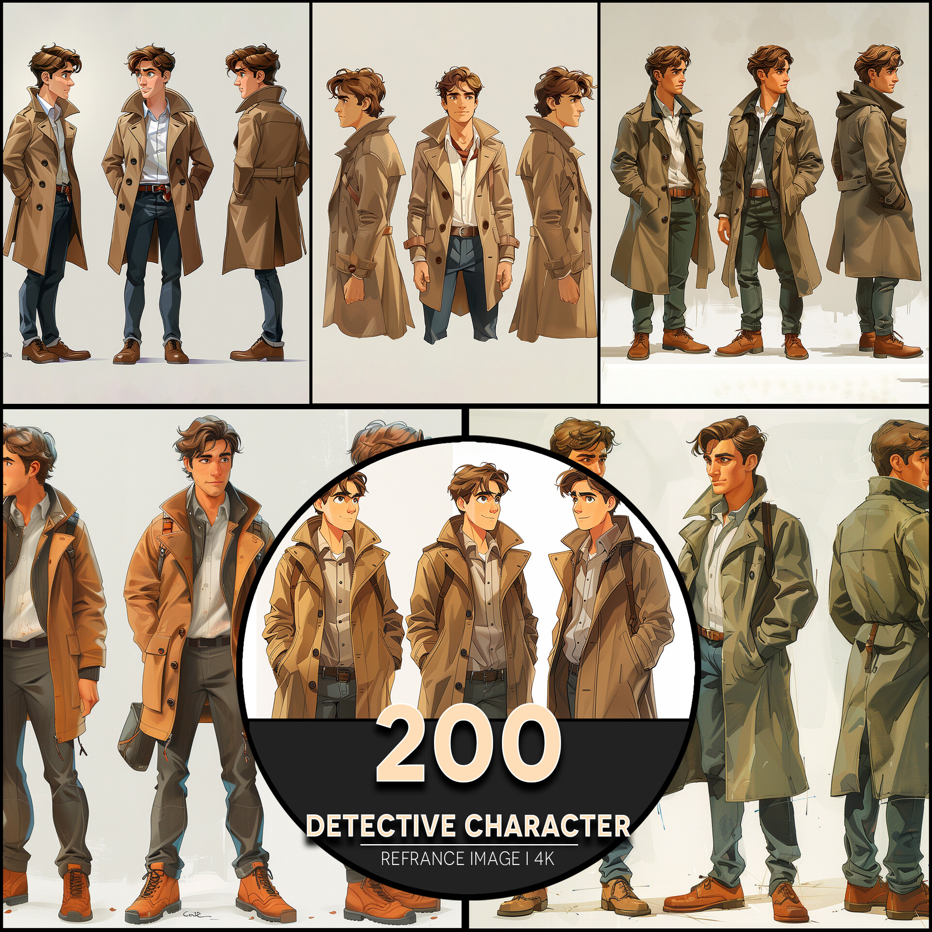ArtStation - Detective Character 4K Reference/Concept Images