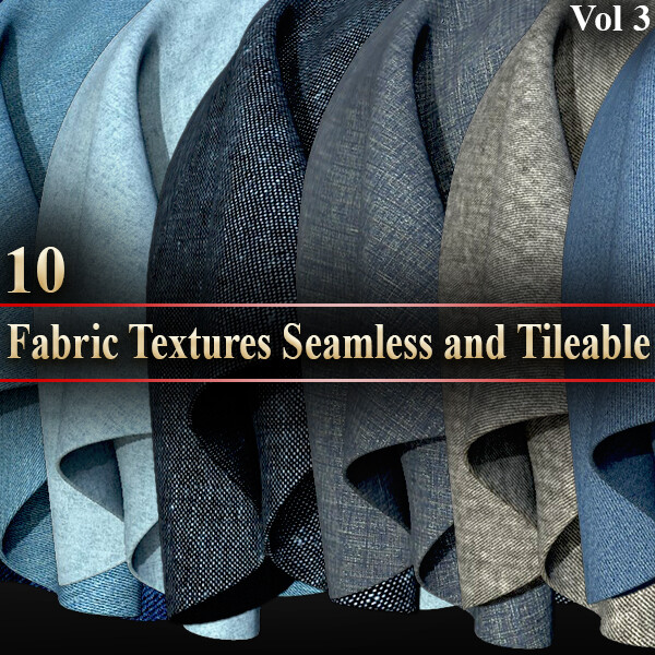 ArtStation - 10 Fabric Textures Seamless and Tileable Vol. 3