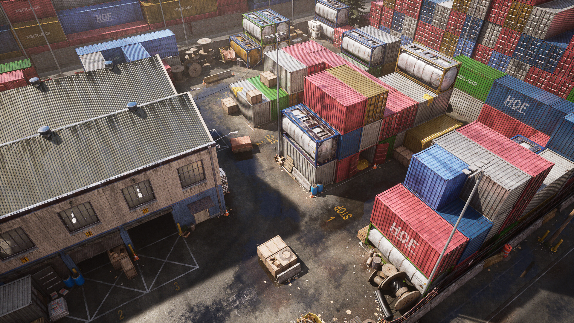 ArtStation - Container Yard + Warehouse