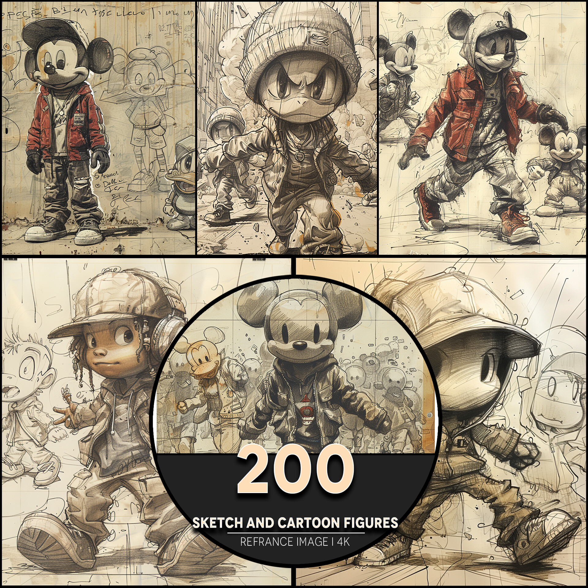 ArtStation - Sketch and Cartoon Figures 4K Reference/Concept Images