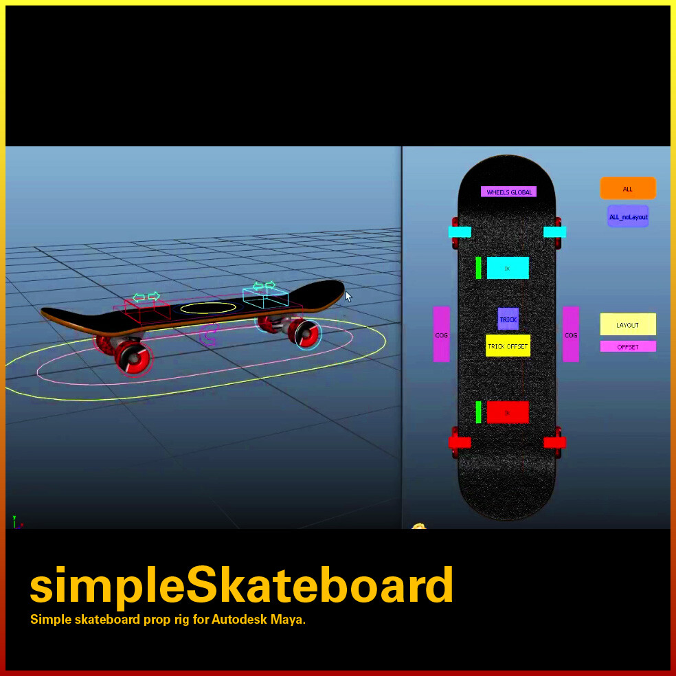 ArtStation - Simple Skateboard Rig