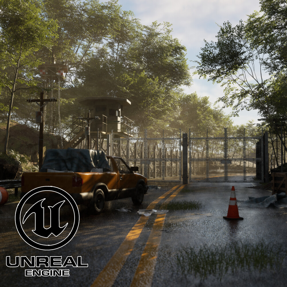 ArtStation - An Abandoned Forest Road in Unreal Engine 5 | Epic games | UE5