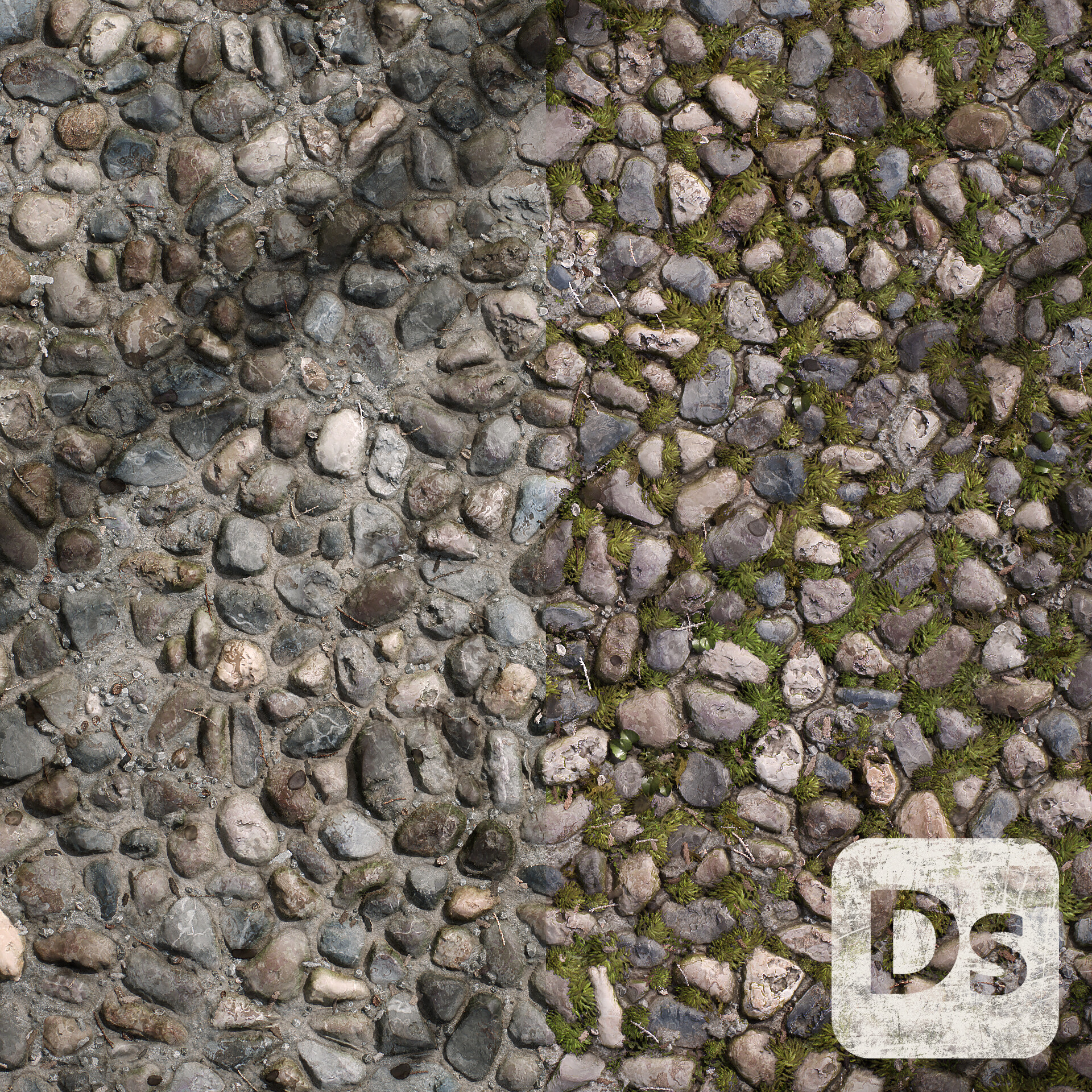 ArtStation - Cobblestone Floor Material - Substance 3D Designer