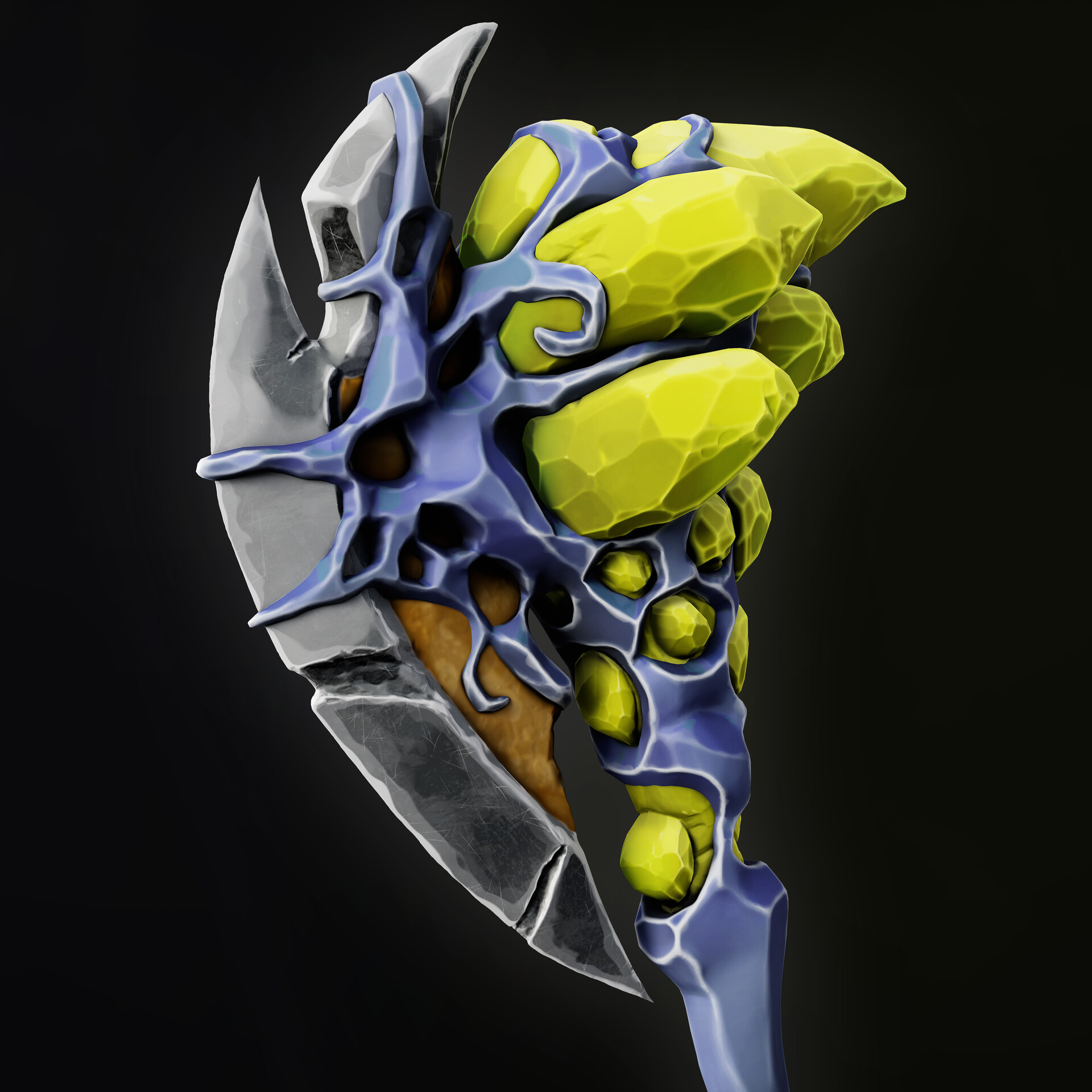 ArtStation - Rock Axe Stylized Weapon