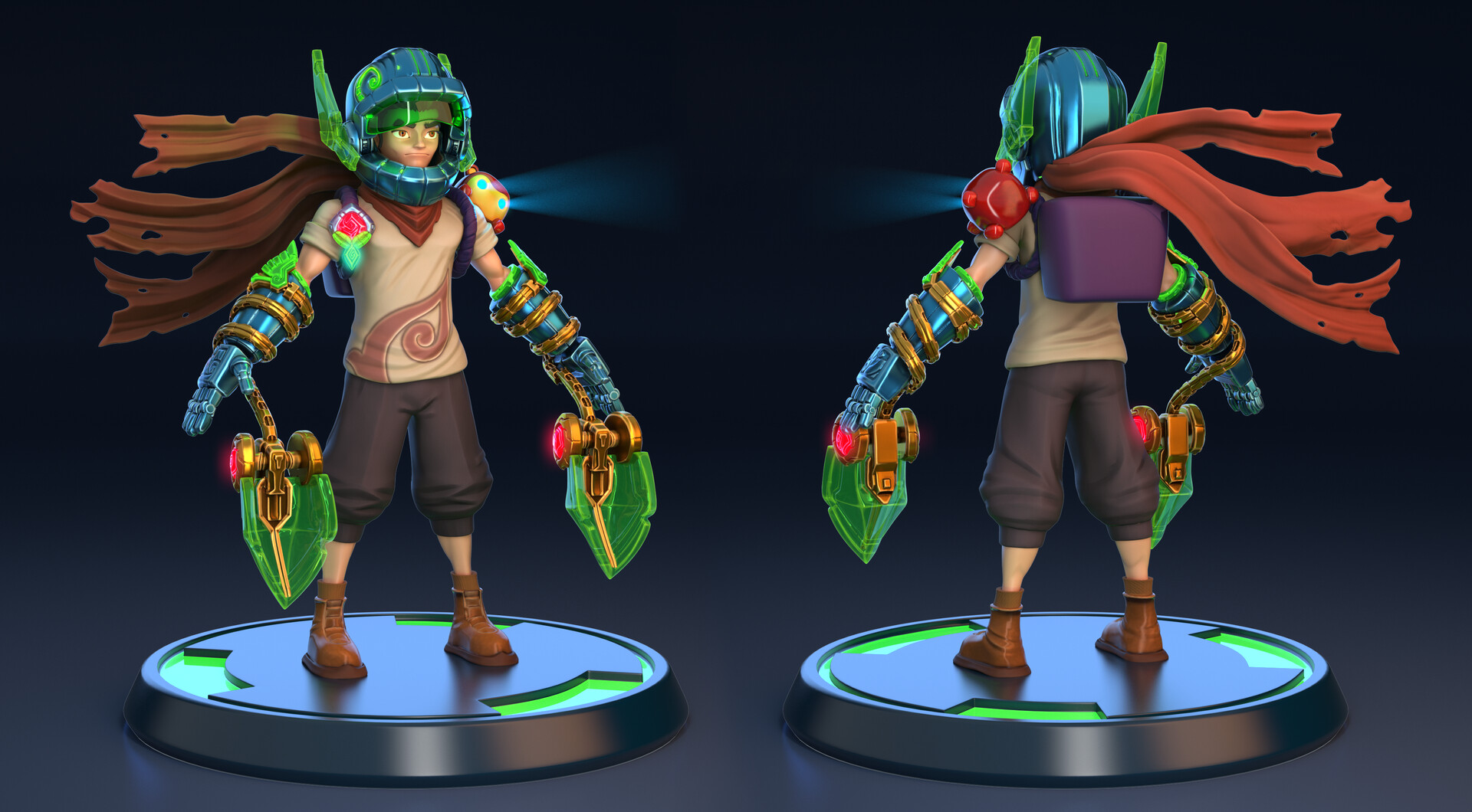 ArtStation - "Atom " stylized game character