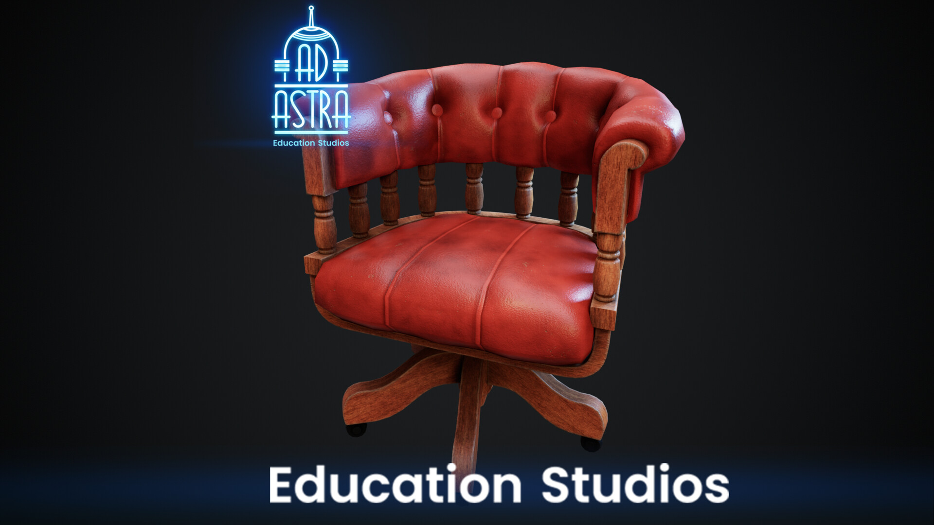 ArtStation - Retro style chair low-poly