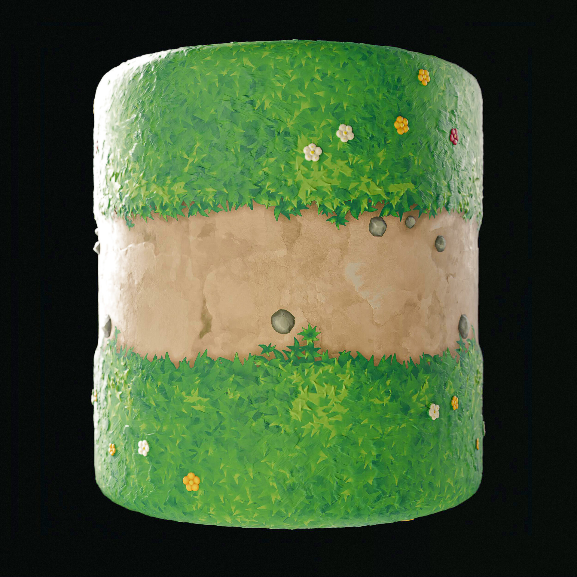 ArtStation - Stylized dirt road material