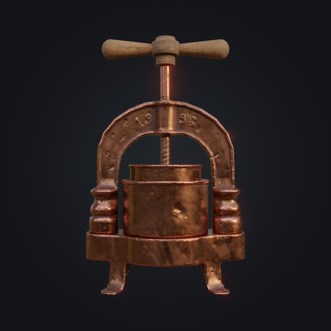 ArtStation - Small antique copper press