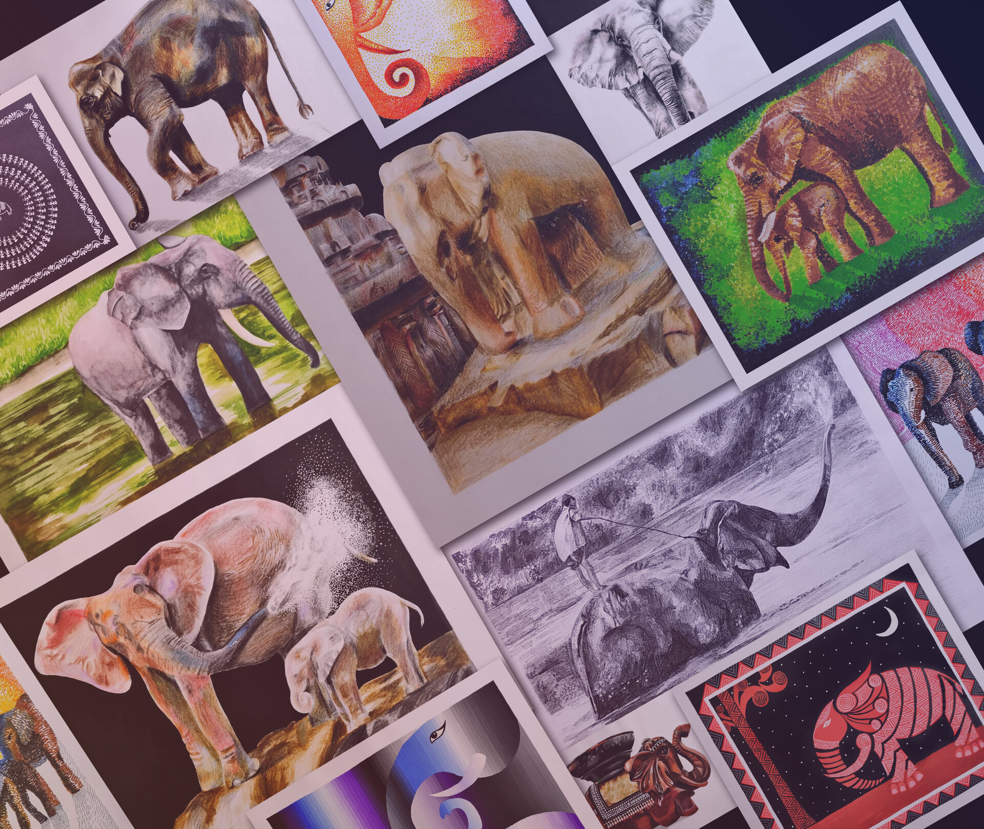 ArtStation - The Elephant Project (Traditional Media)