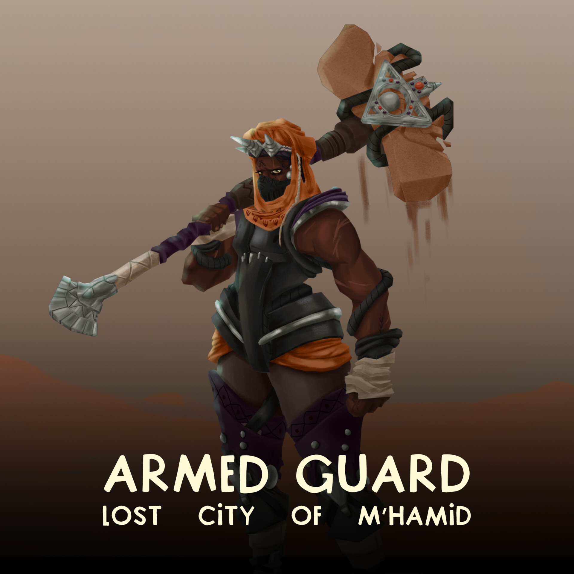 ArtStation - Armed Guard of The Lost City of M'hamid