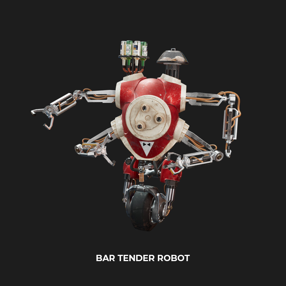 ArtStation - BAR TENDER ROBOT