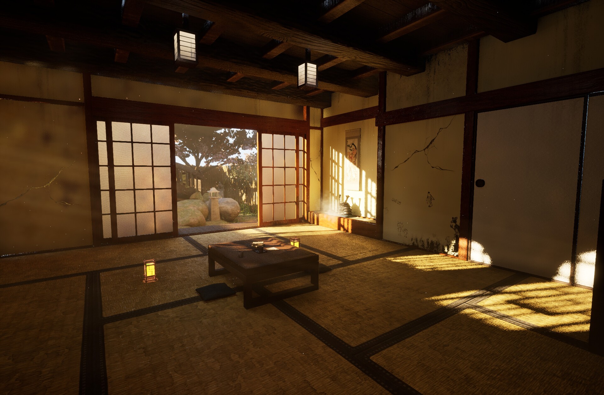 ArtStation - Rework for Japanese Edo Jidai Interior (3D Environment)