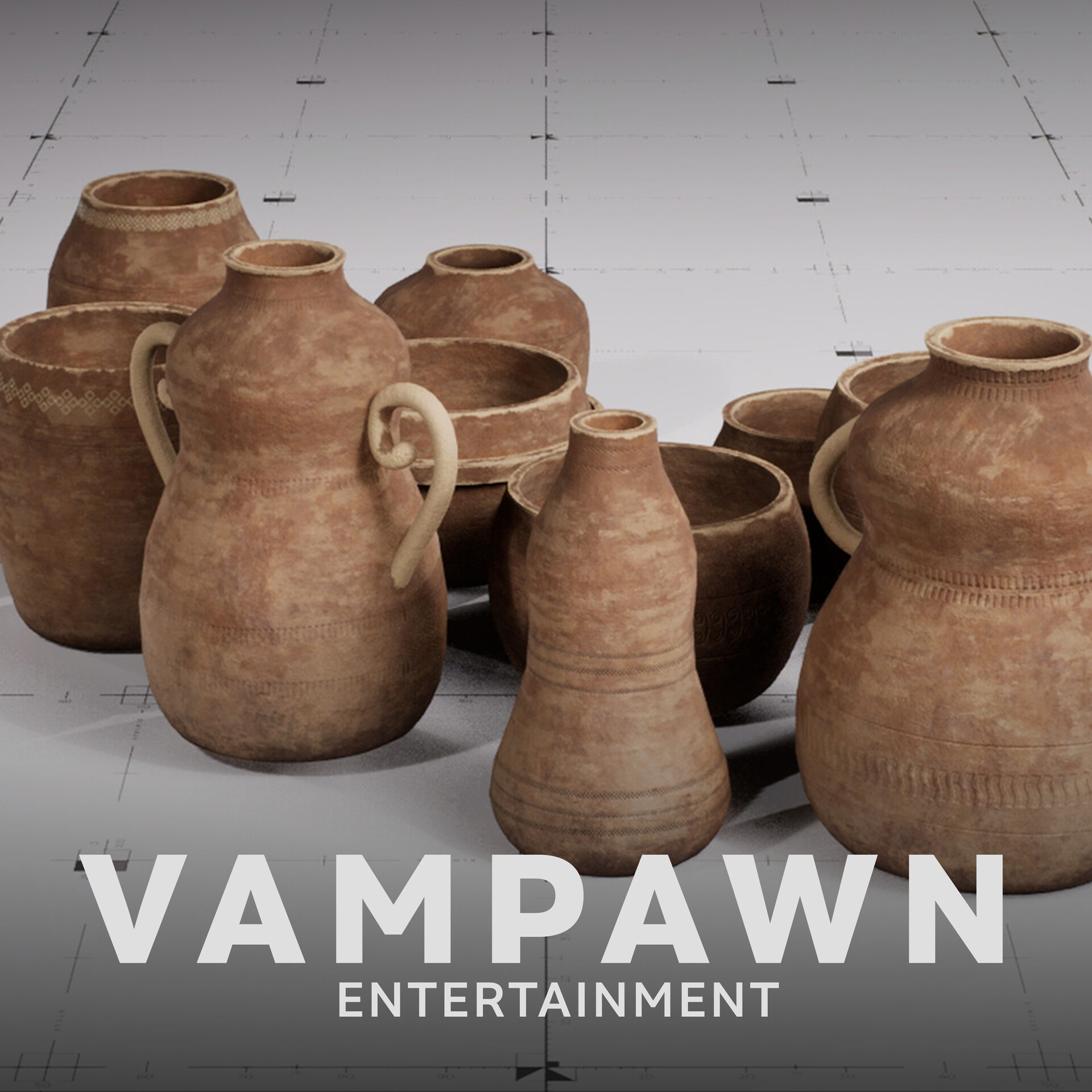 ArtStation - Pottery Pack Vol 02 - Texturing