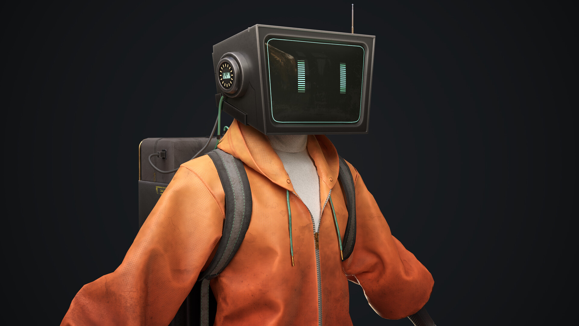 ArtStation - TV-headed robot