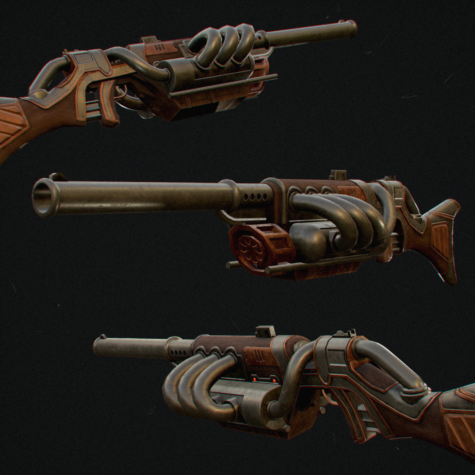 ArtStation - Steampunk Rifle