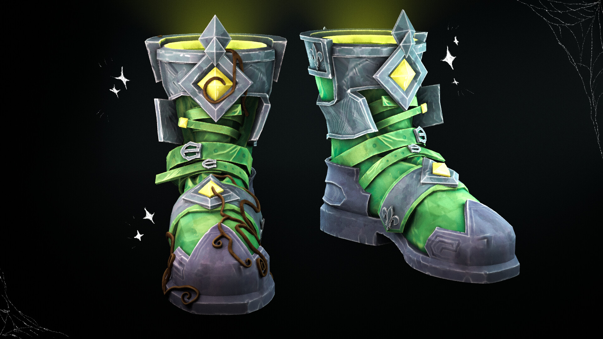 ArtStation - 3D stylized game ready wizard shoes