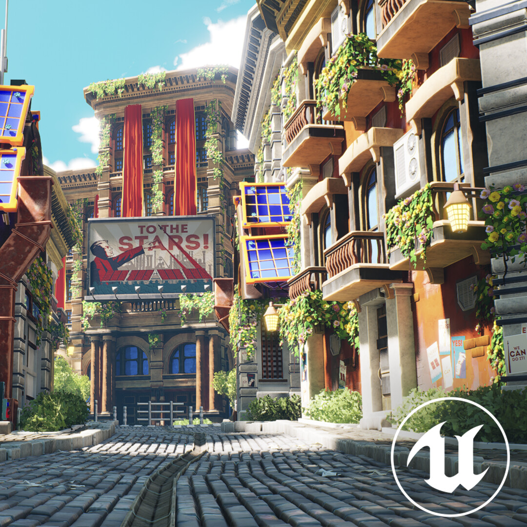 ArtStation - Stylized Street - Environment Art