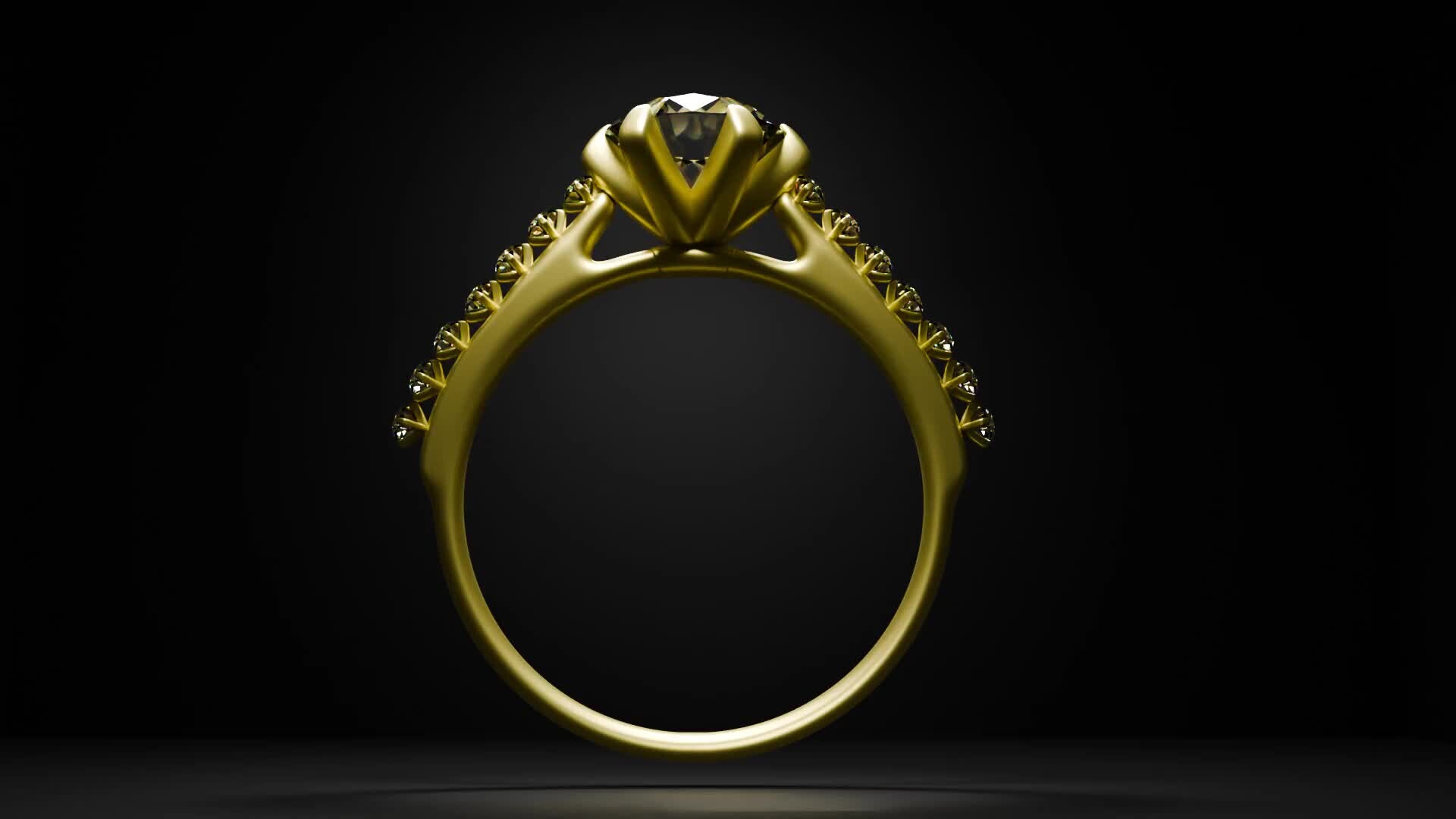 ArtStation - 3D Modeling View of Diamond ring Made by Blender 3D